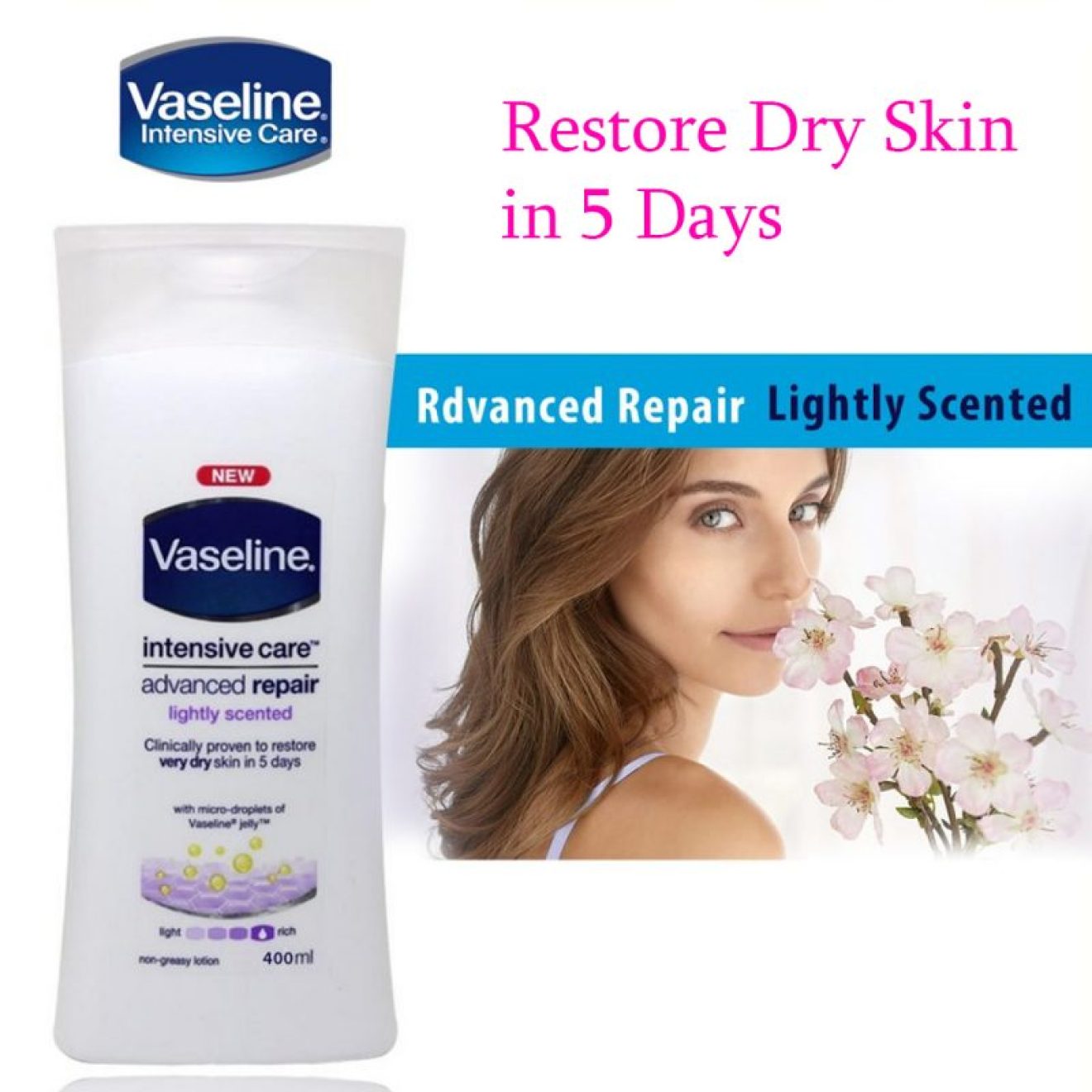 New Vesline Intensive Care Skin Restore Body lotion 400ml - eshop.lk