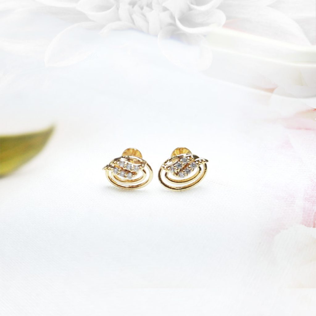 Small Size Simple Gold Earrings - eshop.lk